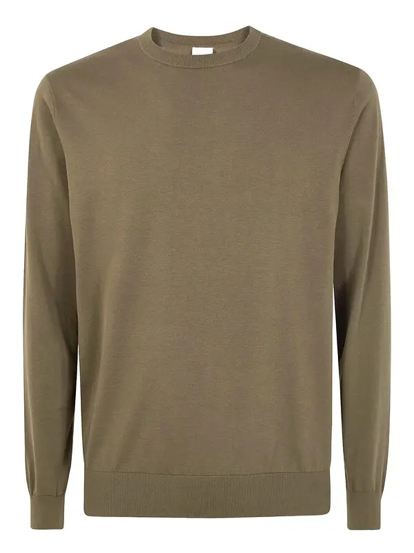 Aspesi Round Neck Cotton Sweater - Green