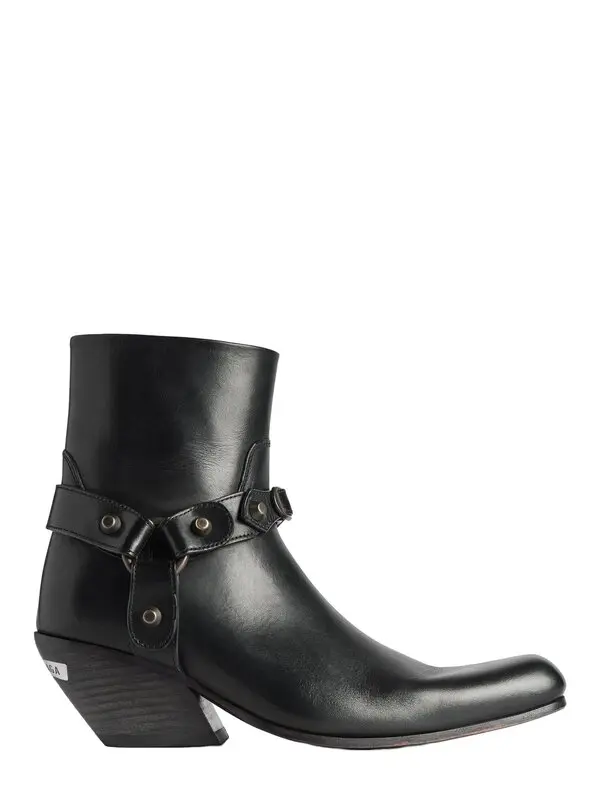Balenciaga Memphis Bootie With Harness - Black