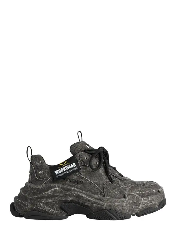 Balenciaga Triple S Canvas Sneakers - Black