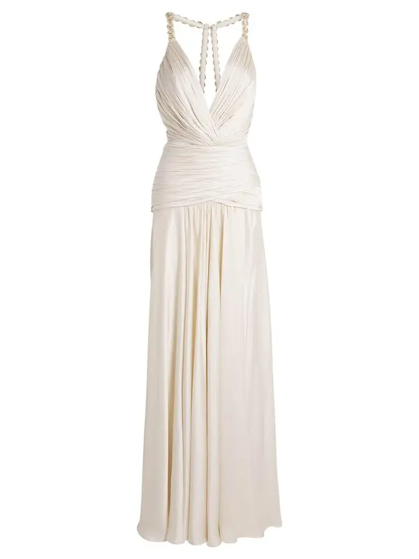 Zuhair Murad Silk Beaded Gown - Ivory