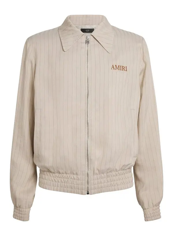 Amiri Pinstriped Jacket - Beige
