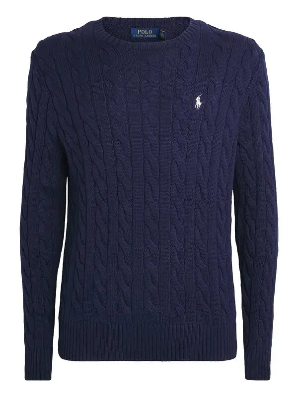 Polo Ralph Lauren Cotton Cable-knit Sweater - Navy