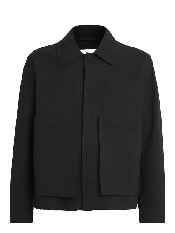 CRAIG GREEN Cotton Embroidered Worker Jacket - Black