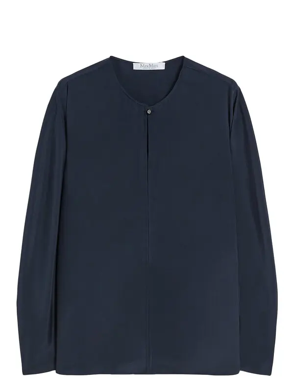 Max Mara Stretch-silk Blouse - Blue