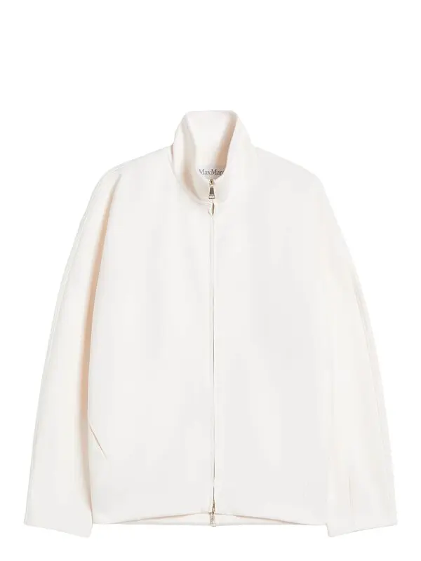 Max Mara Jersey High-neck Jacket - White