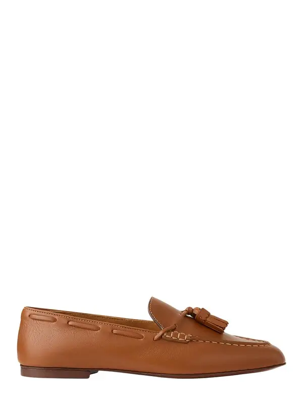 Ralph Lauren Calfskin Tassel Loafer - Brown