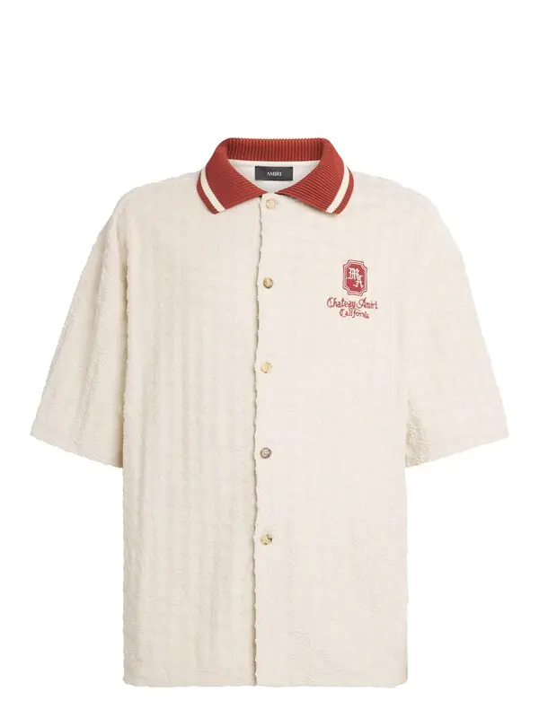 Amiri Jacquard Bowling Shirt - White