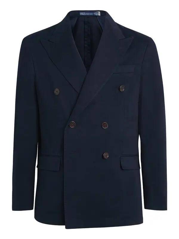 Polo Ralph Lauren Garment-dyed Double-breasted Blazer - Blue