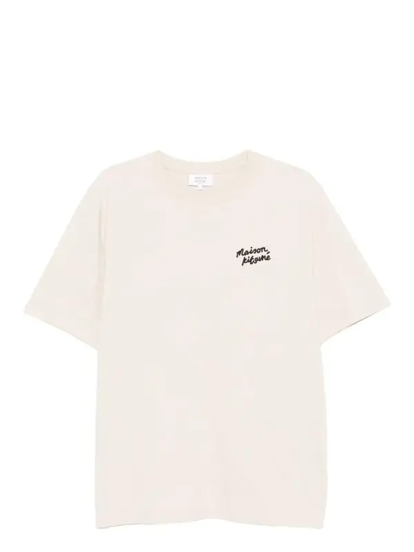 Maison Kitsuné Handwriting Cotton T-shirt - Beige