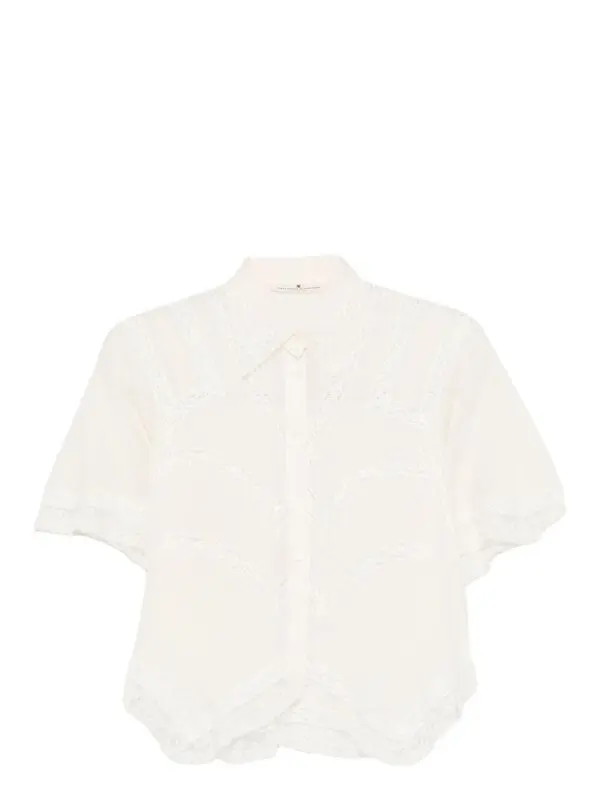 Ermanno Scervino Embroidered Cotton Shirt - White