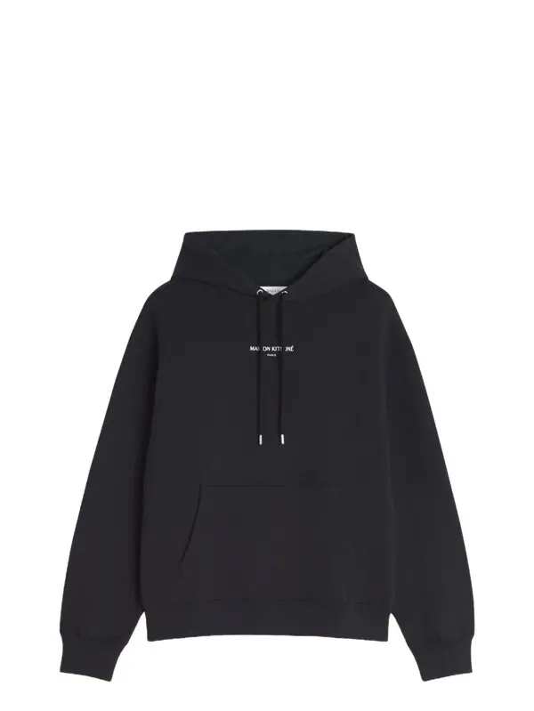 Maison Kitsuné Logo Cotton Hoodie - Black