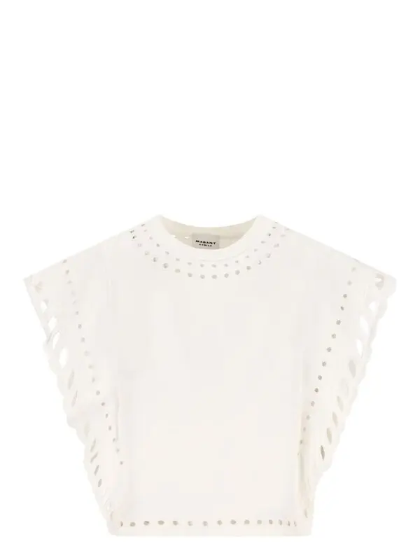 MARANT ETOILE Odyle Cotton Top - Beige