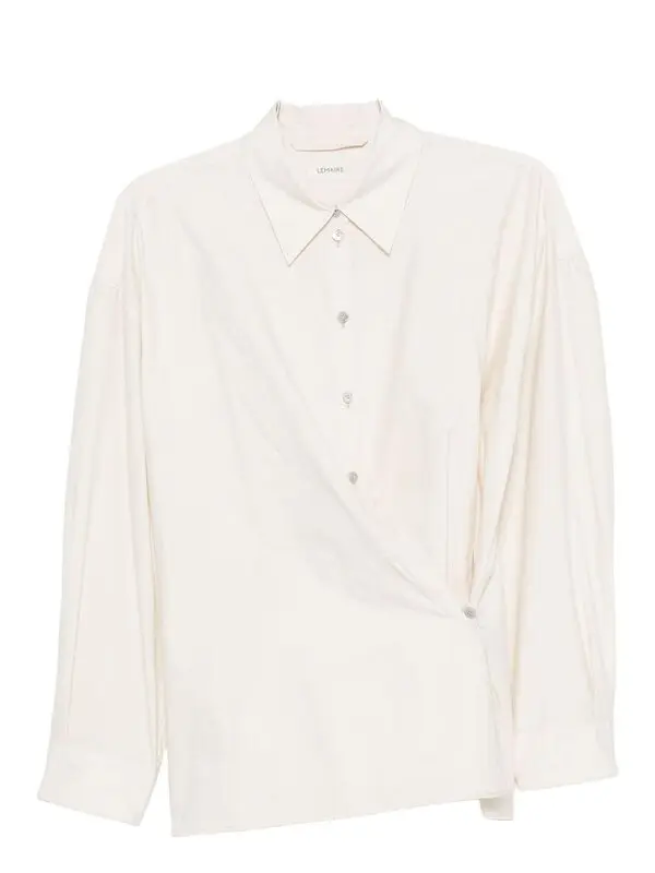 LEMAIRE Cotton And Silk Shirt - Beige