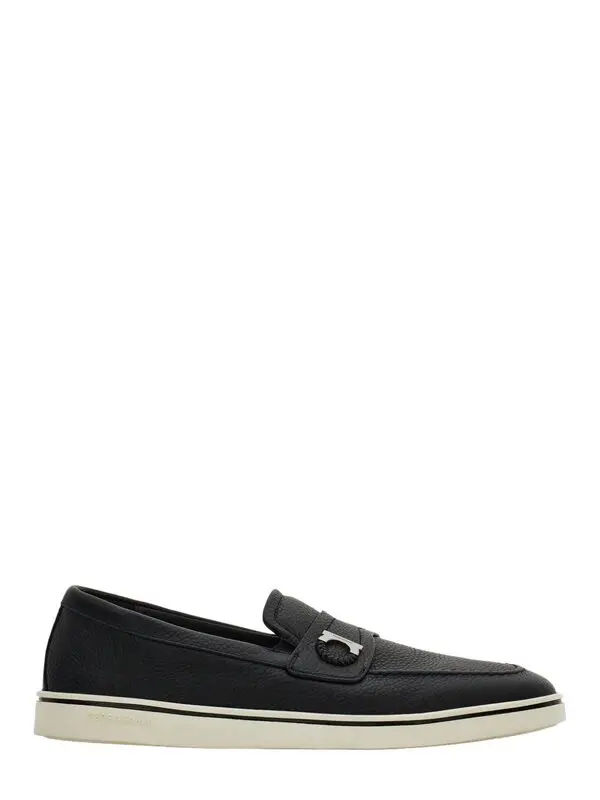 FERRAGAMO Leather Loafers - Black