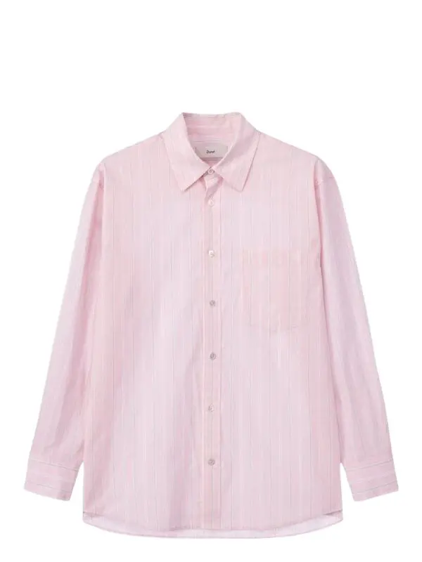 DUNST Striped Cotton Shirt - Pink