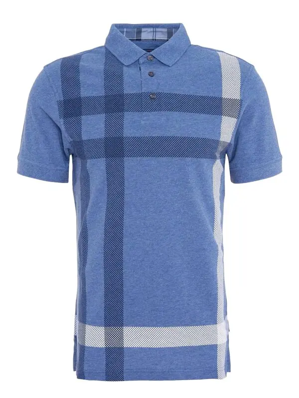 Barbour Blaine Plaid Polo - Sky Blue