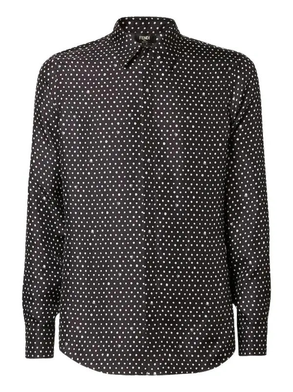 Fendi Printed Silk Shirt - Black