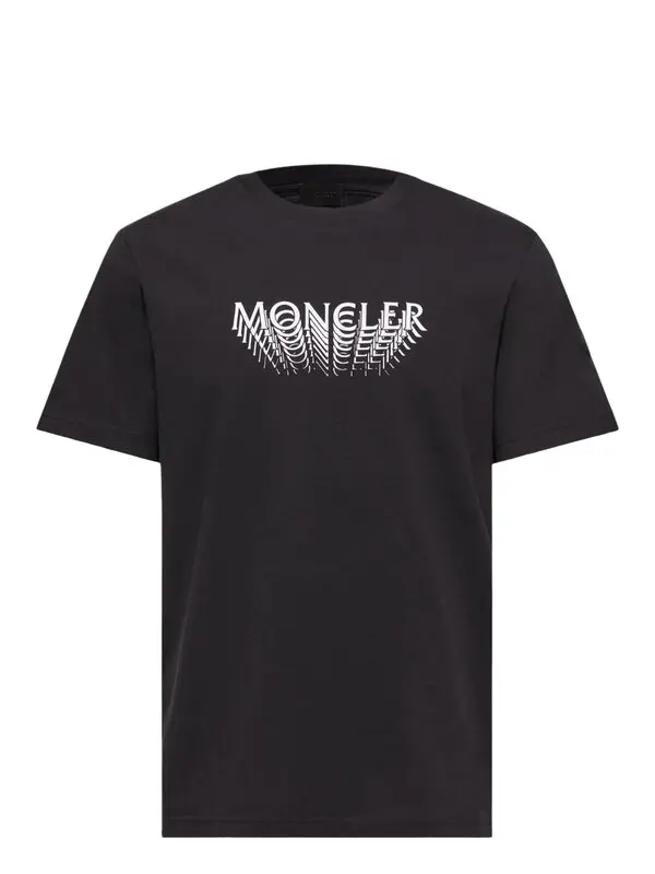 Moncler Cotton T-shirt With Logo - Black