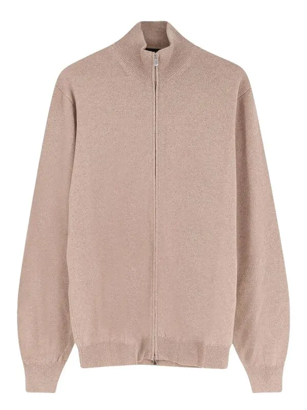 FILIPPO DE LAURENTIIS Wool And Cashmere Half-zip Sweater - Beige