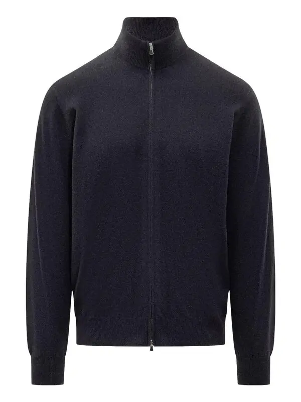 FILIPPO DE LAURENTIIS Wool And Cashmere Half-zip Pullover - Blue