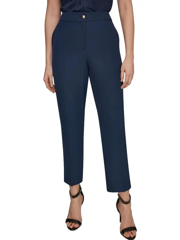 Donna Karan New York High Rise Slim Fit Pants - Nightfall