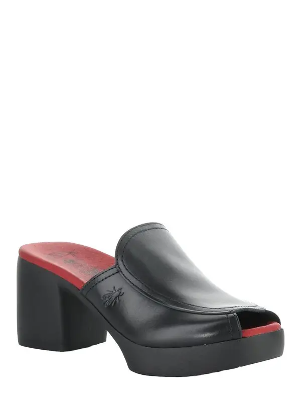 Fly London Flae Platform Sandal - Black