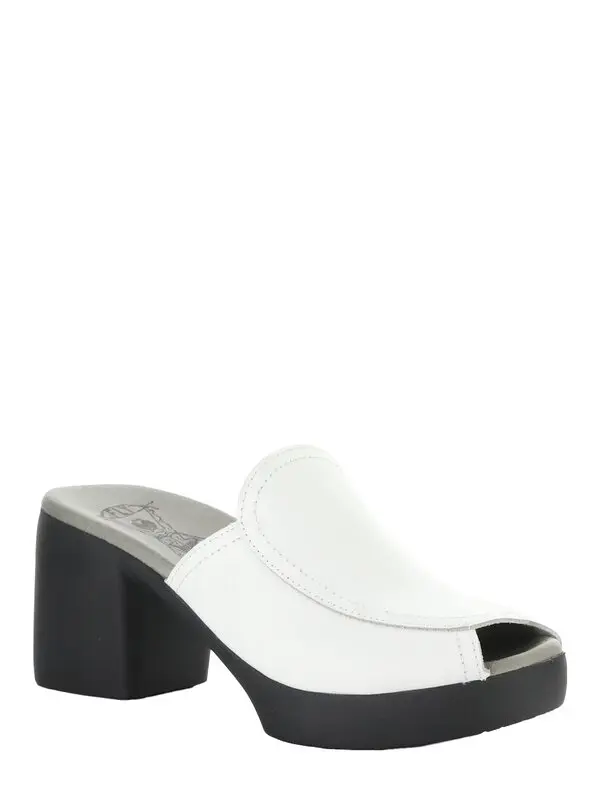 Fly London Flae Platform Sandal - White