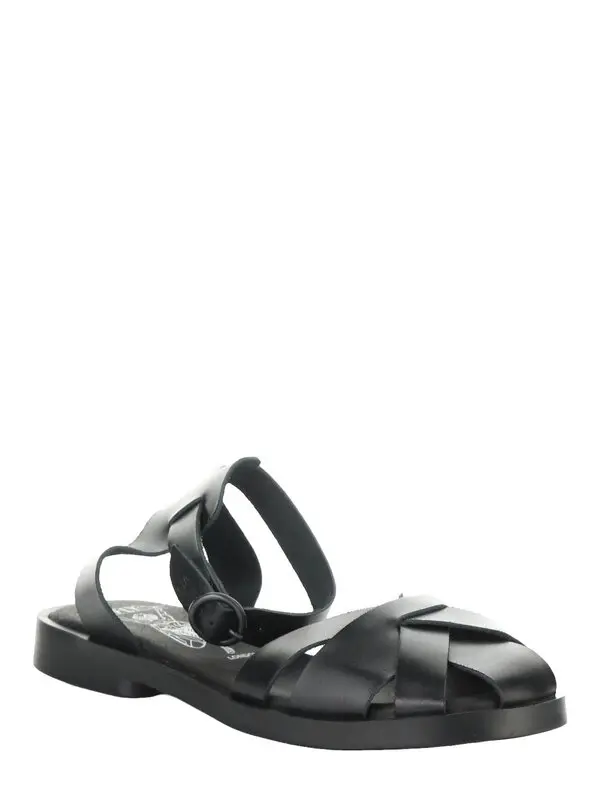 Fly London Alli Ankle Strap Fisherman Sandal - Black