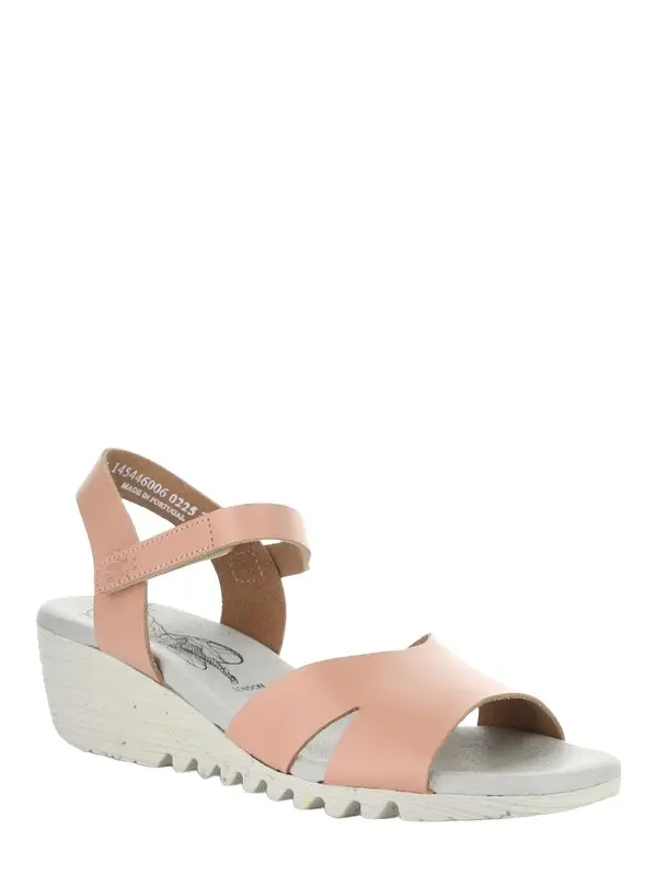 Fly London Olla Ankle Strap Wedge Sandal - Pink