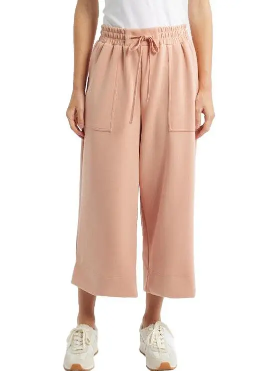 CITY BLUES Cropped Drawstring Pants - Conch