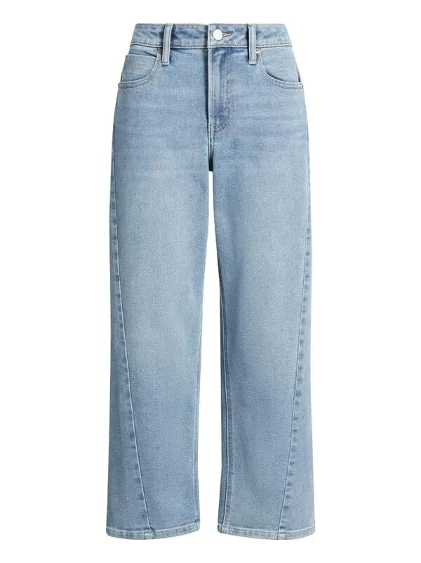 CITY BLUES Forward Seam Crop Jeans - Light Aged Wash