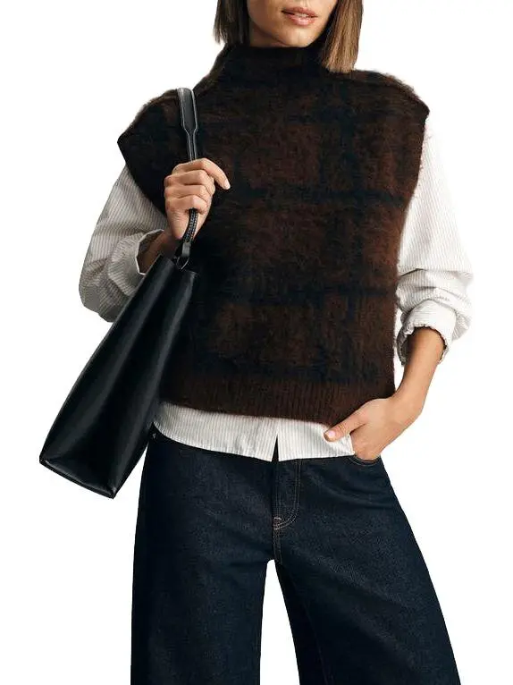 MAVI Funnel Neck Sweater Vest - Tiramisu