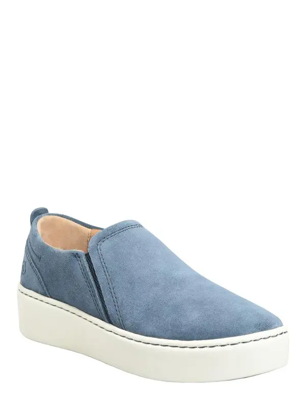 BØRN Mira Platform Sneakers - Dark Blue Suede