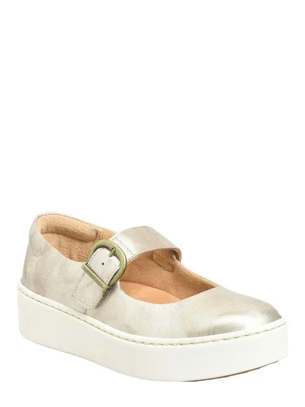BØRN Mira Mary Jane Platform Sneaker - Light Gold Metallic