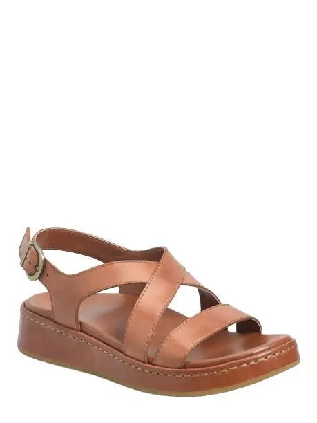 BØRN Victoria Slingback Sandal - Dark Tan Leather