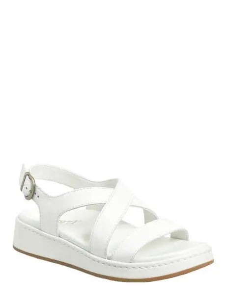 BØRN Victoria Slingback Sandal - White Leather
