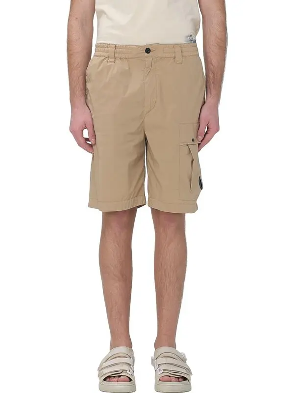 C.P. COMPANY Stretch Cotton Blend Cargo Shorts - Beige