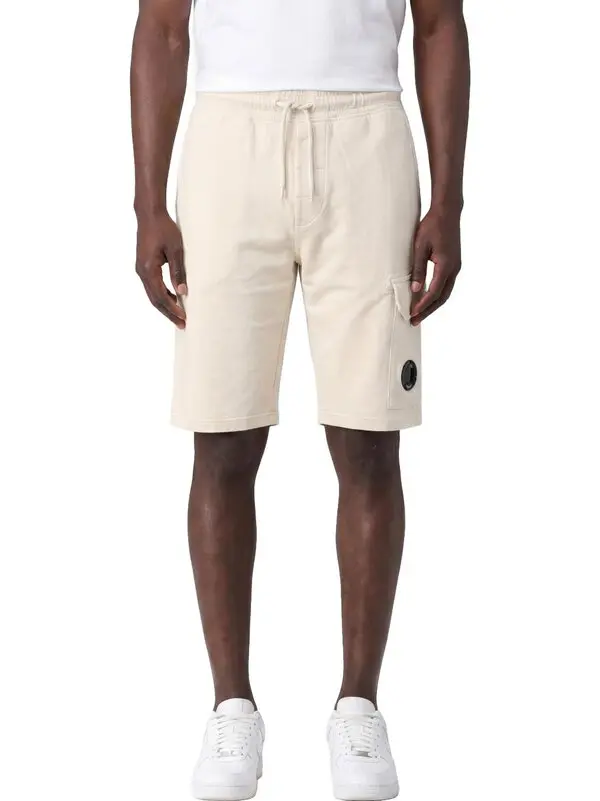 C.P. COMPANY Cotton Cargo Shorts With Drawstring - Ice