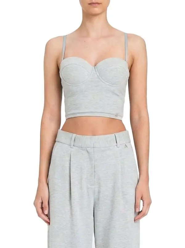 TWINSET Viscose Corset Top - Grey