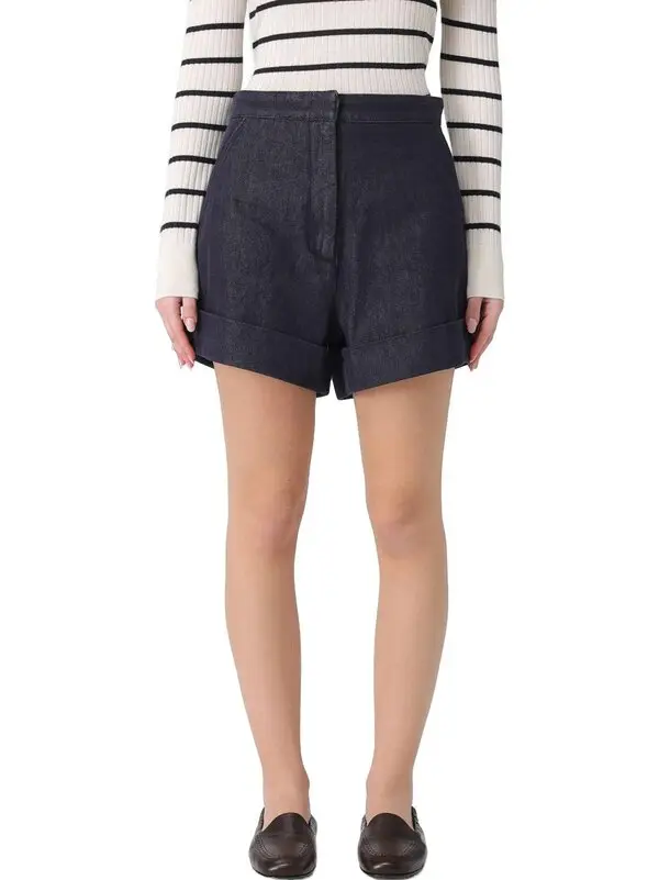 Max Mara Cuffed Shorts - Blue