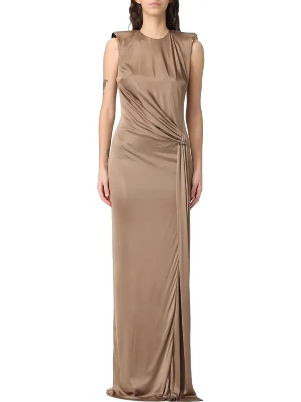Elisabetta Franchi Sleeveless Gown - Beige