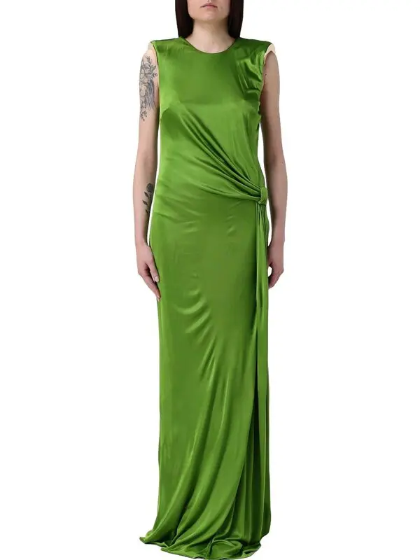 Elisabetta Franchi Draped Maxi Dress - Green