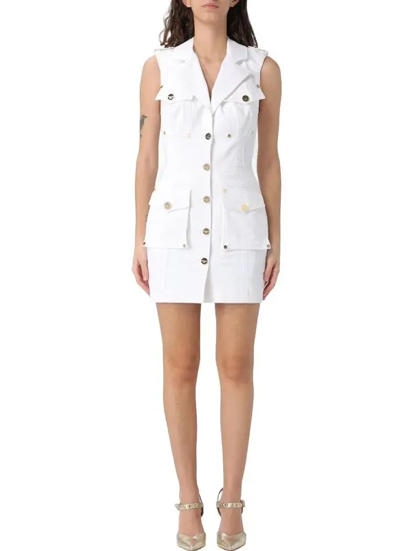 Elisabetta Franchi Sleeveless Mini Dress - White