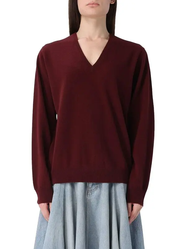 MAISON MARGIELA Long Sleeve Sweater - Burgundy