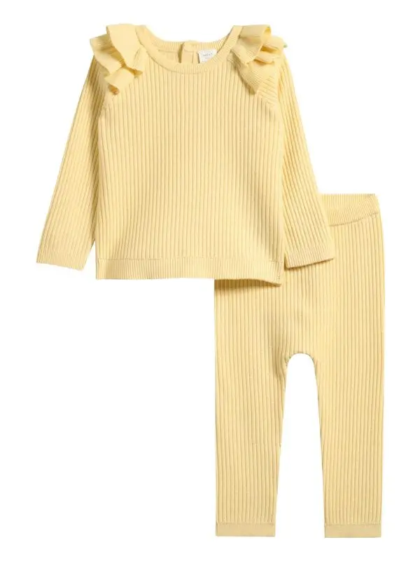 NEXT Ribbed Sweater & Leggings Set - Yellow