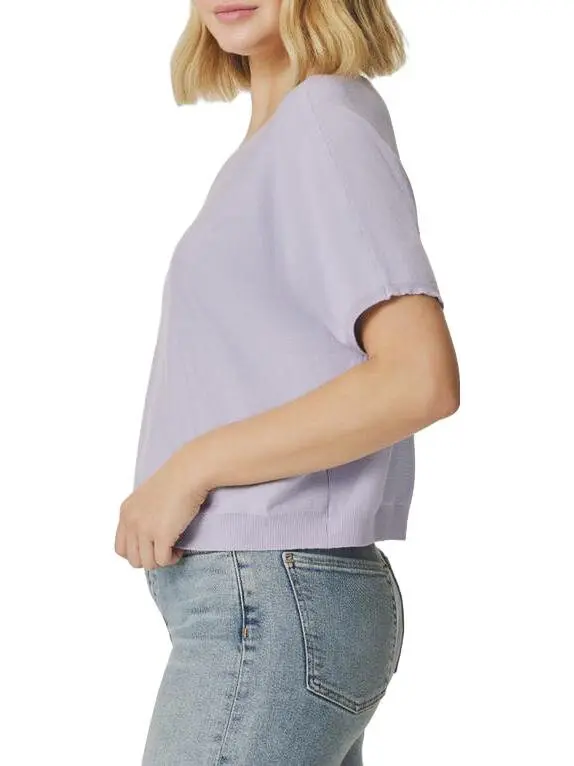 Splendid Christa Short Sleeve Sweater - Lavender Purple