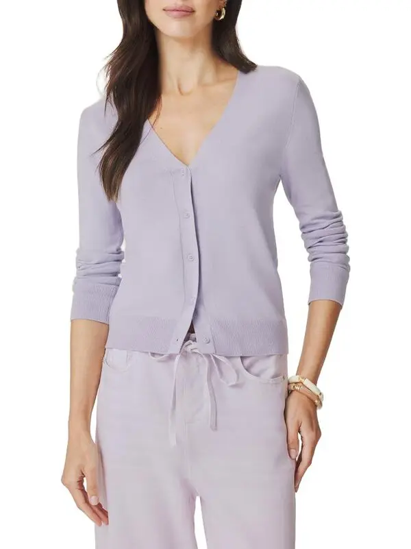 Splendid Christa Cropped Cardigan - Lavender Purple