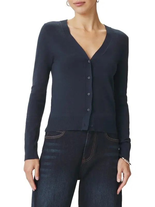 Splendid Christa Cropped Cardigan - Mood Indigo Blue
