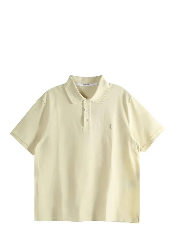 Saint Laurent Classique Bande Polo - Green