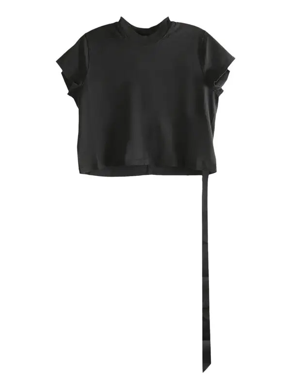 Rick Owens Cropped Small Level T-shirt - Black